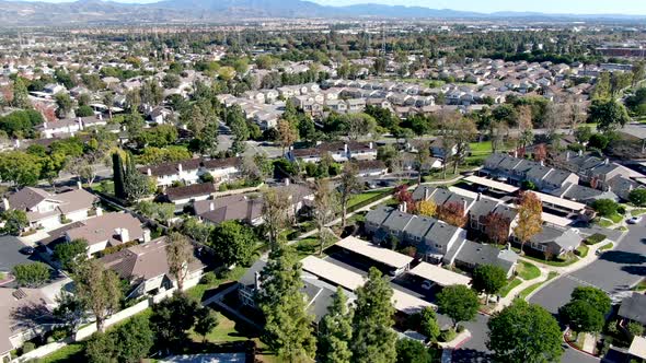 Aerial View of Residential Neighborhood in Irvine, California, Stock ...