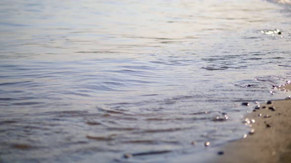 Closeup Sea Surf Tide Sea Waves on the Sand Beach, Stock Footage ...