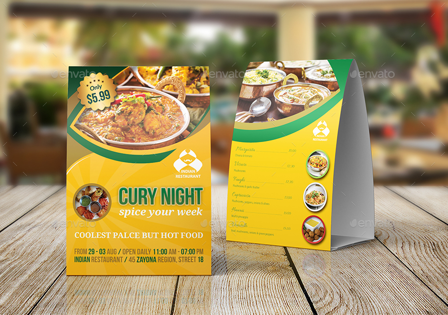 Indian Restaurant Advertising Bundle Template, Print Templates ...