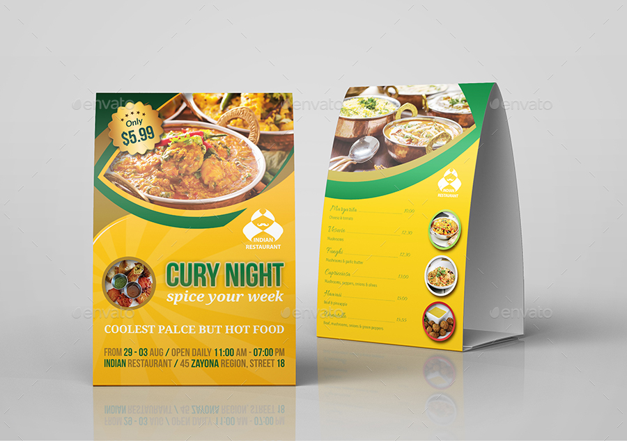 Indian Restaurant Advertising Bundle Template, Print Templates ...
