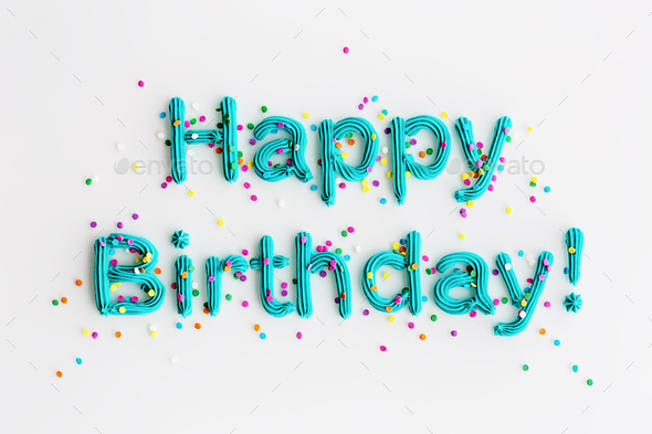 Happy birthday written in frosting Stock Photo by RuthBlack | PhotoDune