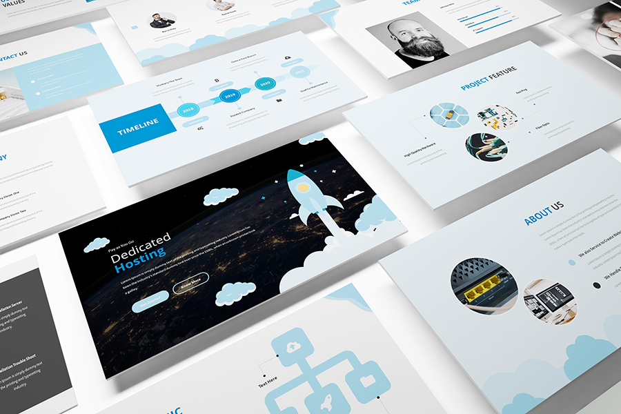 Hosting Google Slides Presentation Template, Presentation Templates