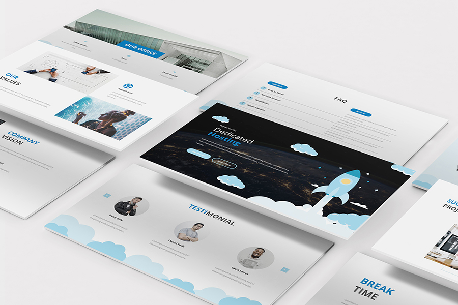 Hosting Google Slides Presentation Template, Presentation Templates