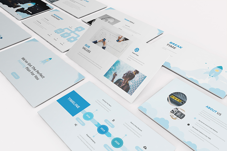 Hosting Google Slides Presentation Template, Presentation Templates