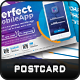 Mobile App Postcard Template, Print Templates | GraphicRiver