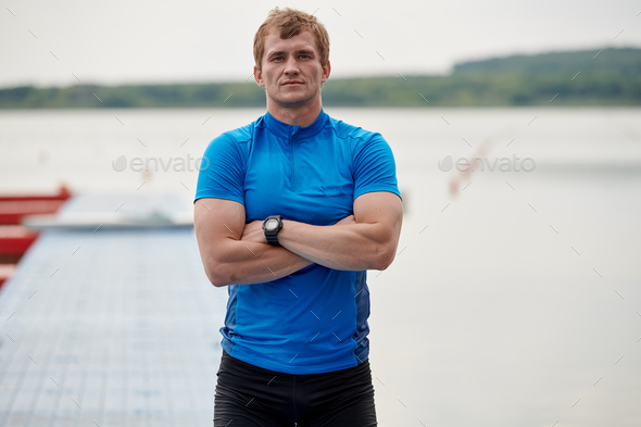 Sportsman standing outdoors Stock Photo by seventyfourimages | PhotoDune