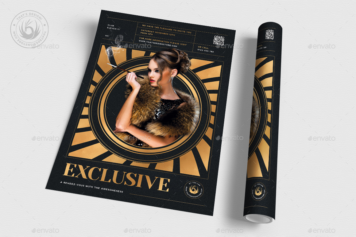 Exclusive Party Flyer Template V3, Print Templates | GraphicRiver