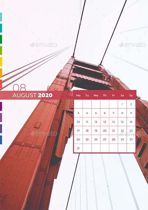 Colorful Calendar 2020 by bourjart | GraphicRiver