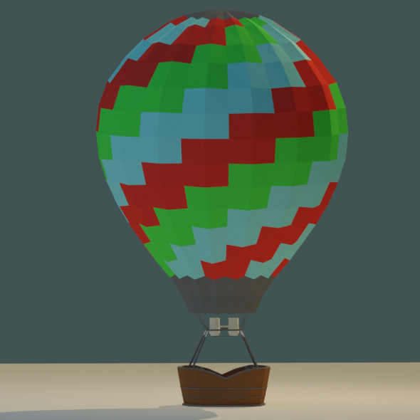 Low Poly Hot Air Balloon by berkerdag | 3DOcean