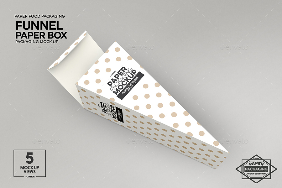 Funnel Paper Box Packaging Mockup, Graphics | GraphicRiver