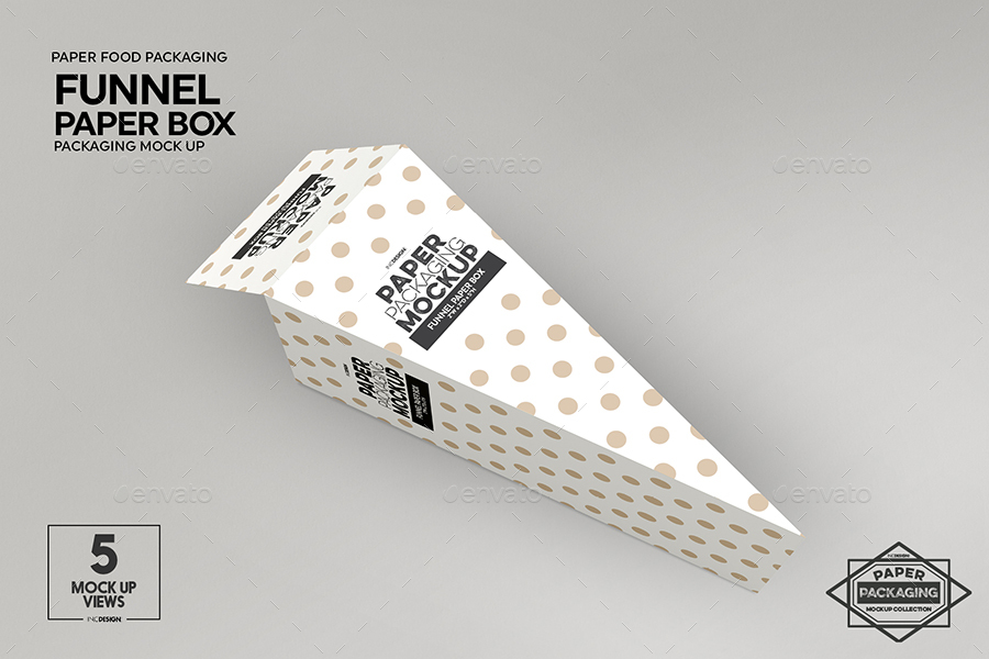 Funnel Paper Box Packaging Mockup by incybautista | GraphicRiver