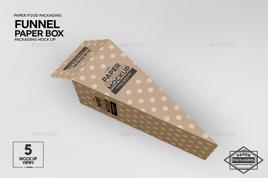 Funnel Paper Box Packaging Mockup, Graphics | GraphicRiver
