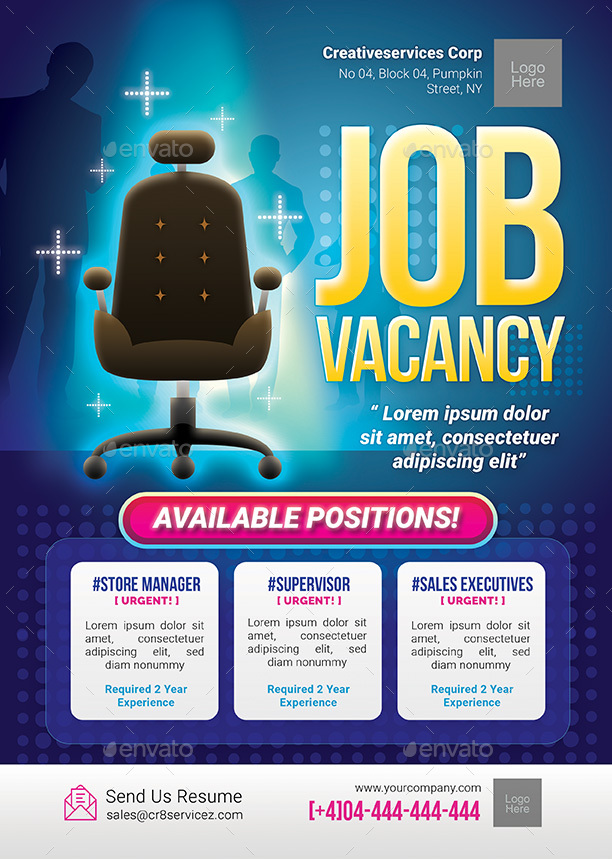 Job Vacancy Flyer, Print Templates | GraphicRiver