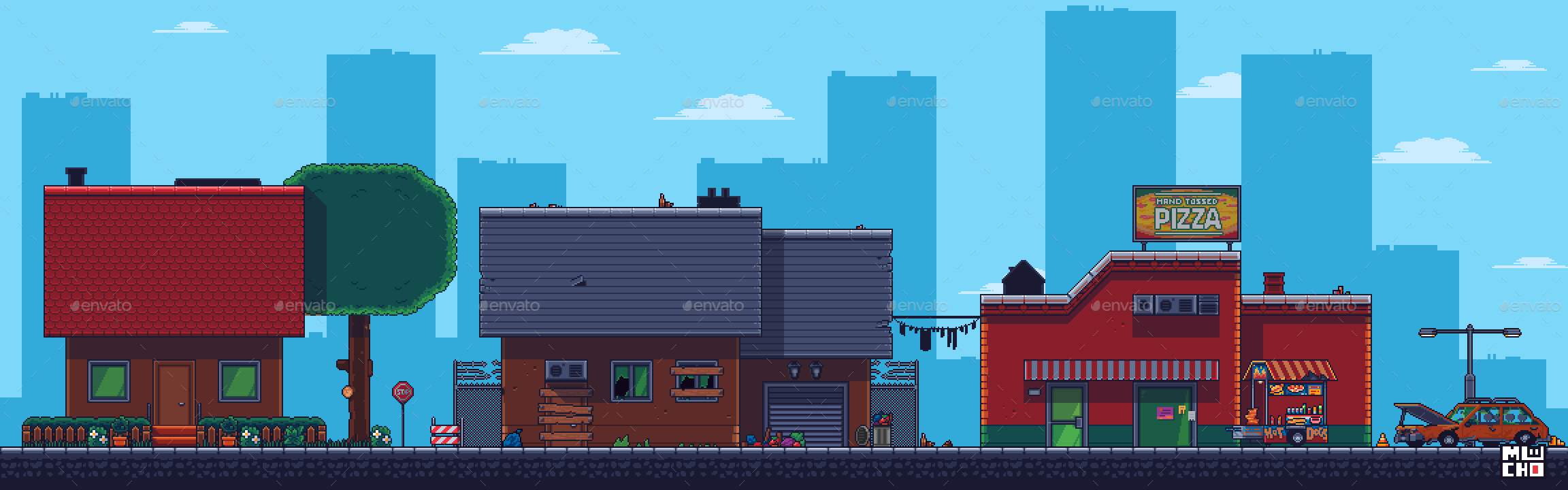 City Street Tileset Pack, Game Assets | GraphicRiver