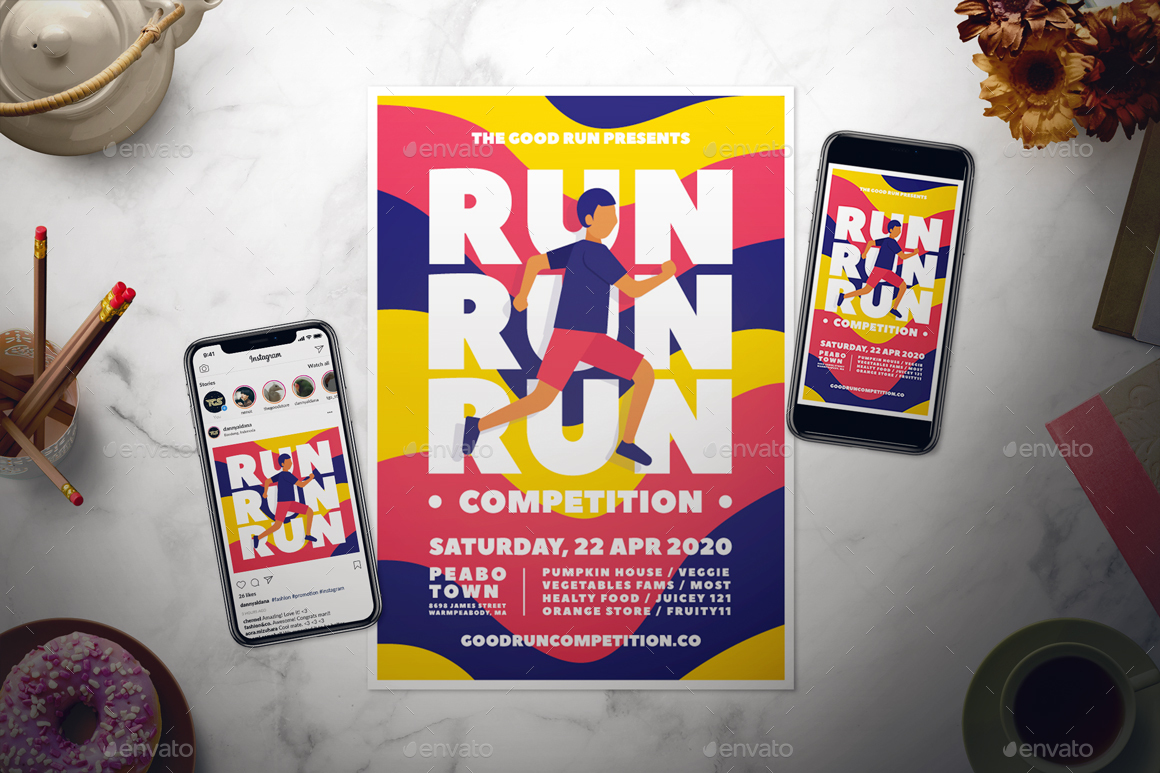 Run Flyer Set, Print Templates | GraphicRiver