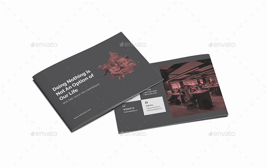 Charity A5 Brochure Template, Print Templates | GraphicRiver