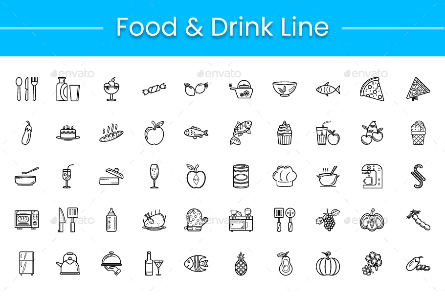 3500+ Line Vector Icons Pack by ranksolgraphics | GraphicRiver