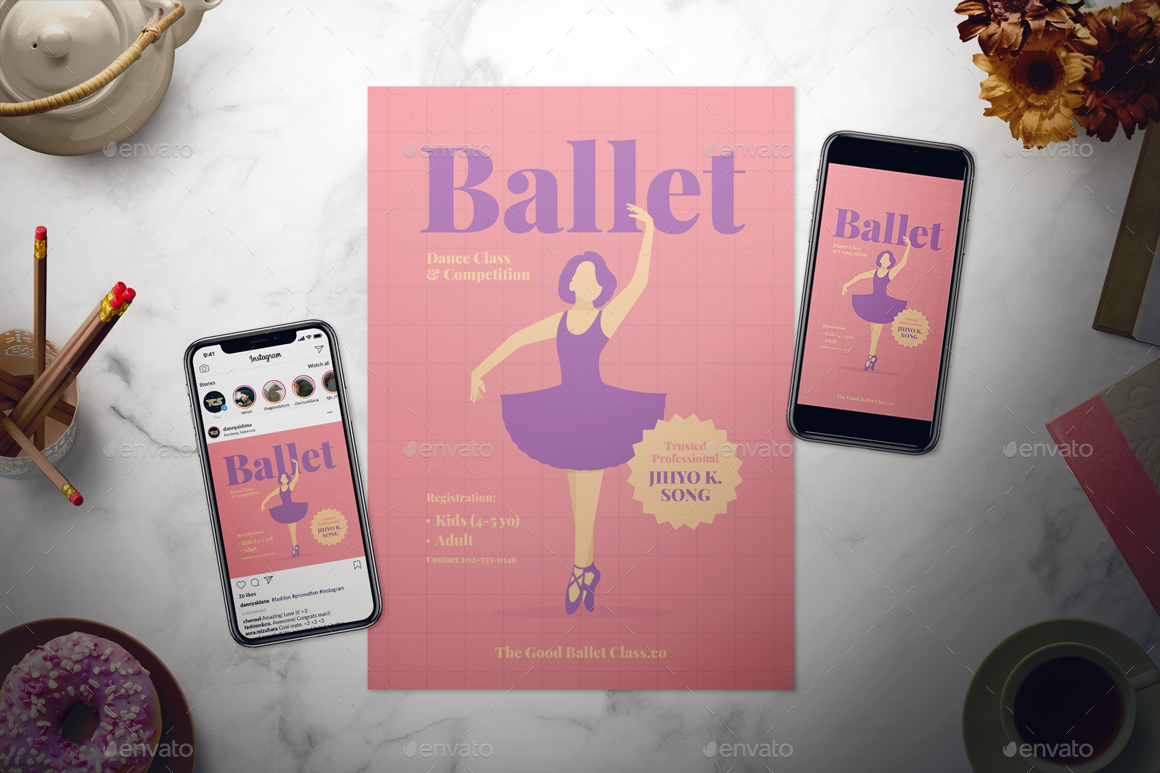 Ballet Flyer Set, Print Templates | GraphicRiver