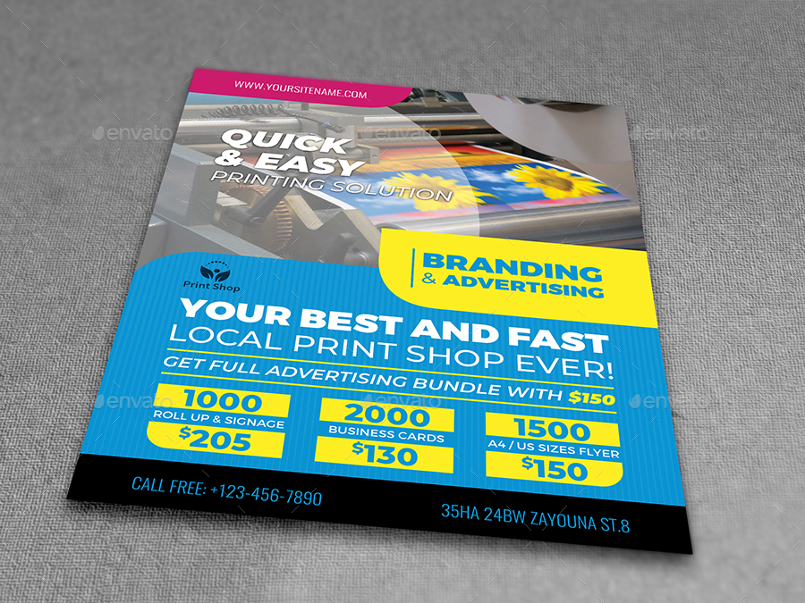 Print Shop Flyer Template Vol.2, Print Templates | GraphicRiver