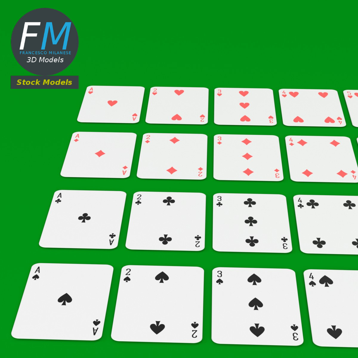 French playing cards deck by FrancescoMilanese85 | 3DOcean