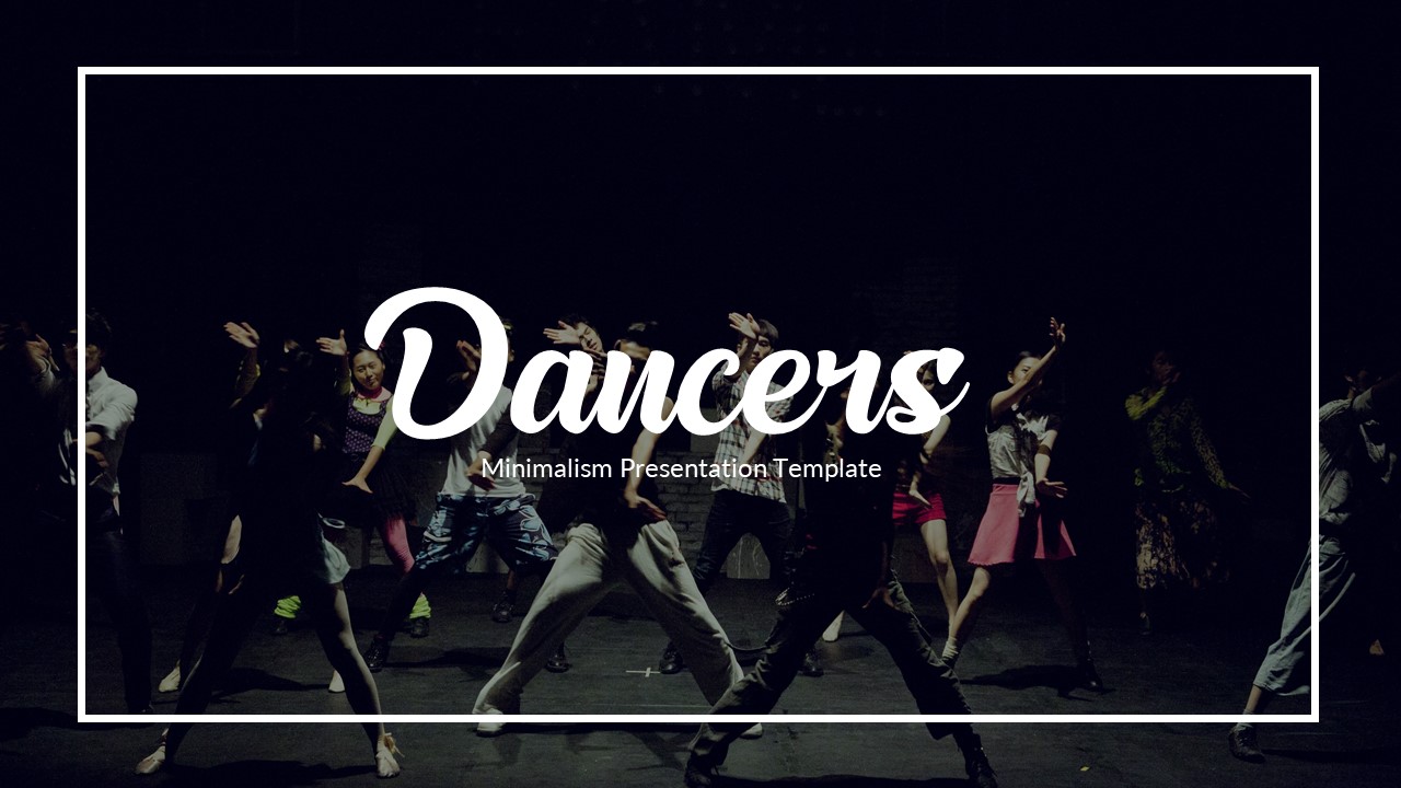 Dancers - Minimalism Dance Powerpoint Template, Presentation Templates