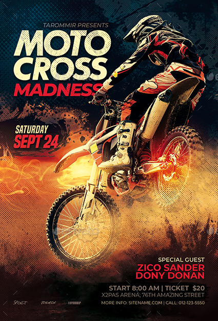 Motocross Madness Flyer, Print Templates | GraphicRiver