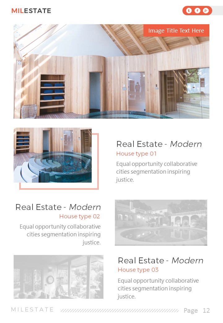 Milestate Portrait Real Estate PowerPoint Template, Presentation Templates