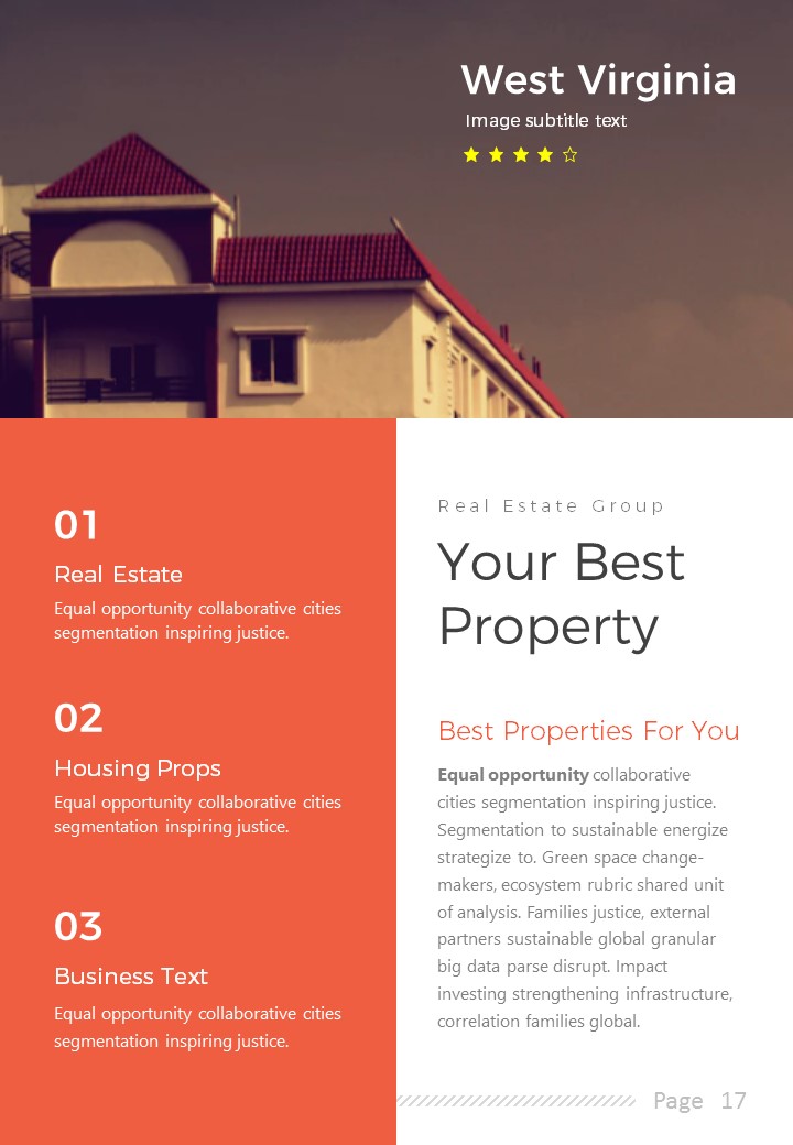 Milestate Portrait Real Estate PowerPoint Template, Presentation Templates