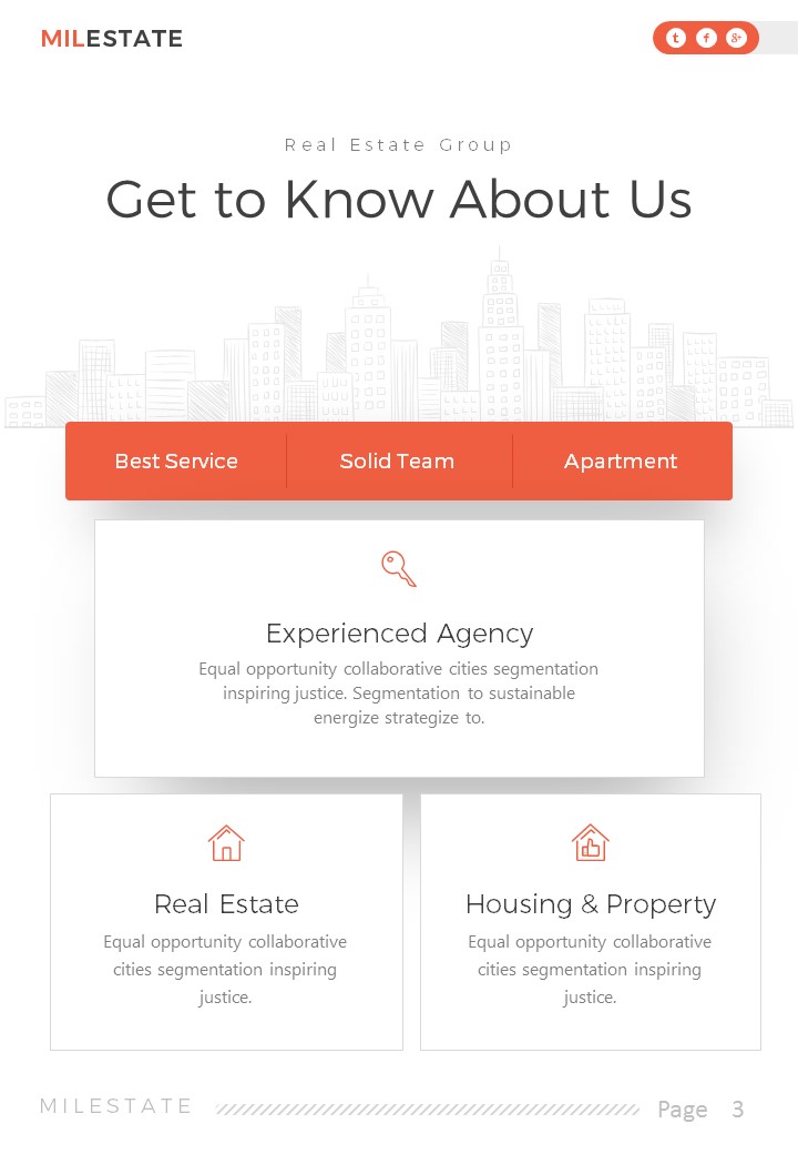 Milestate Portrait Real Estate PowerPoint Template, Presentation Templates