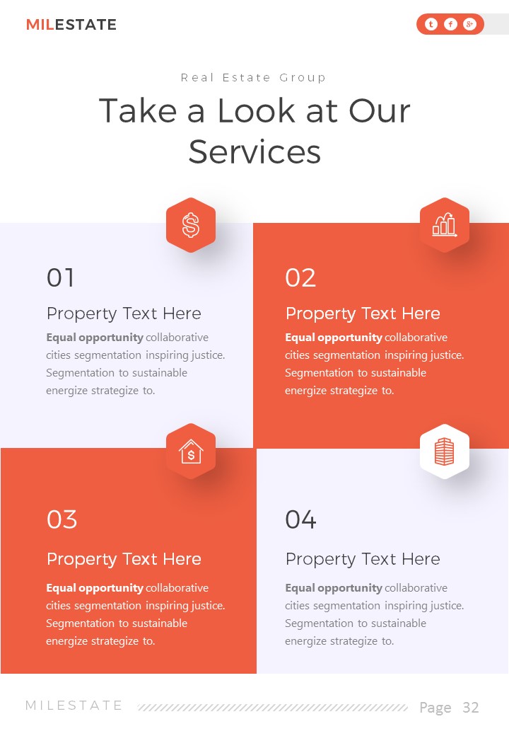 Milestate Portrait Real Estate PowerPoint Template, Presentation Templates