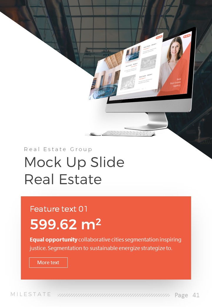 Milestate Portrait Real Estate PowerPoint Template, Presentation Templates