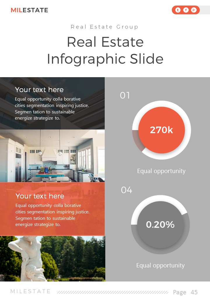 Milestate Portrait Real Estate PowerPoint Template, Presentation Templates