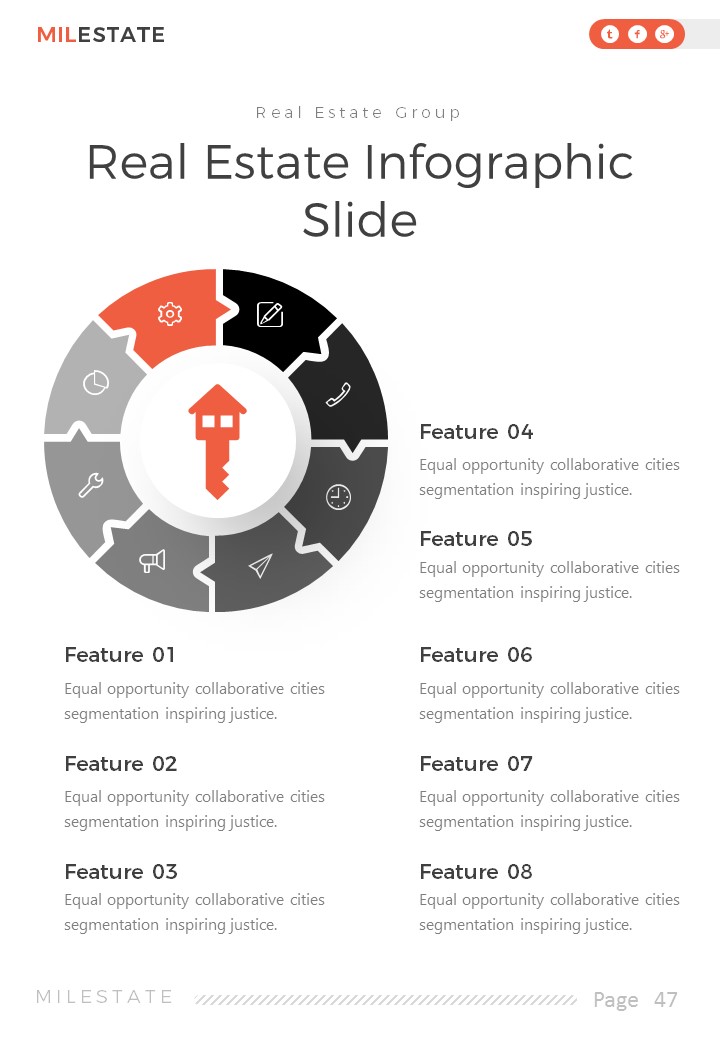 Milestate Portrait Real Estate PowerPoint Template, Presentation Templates