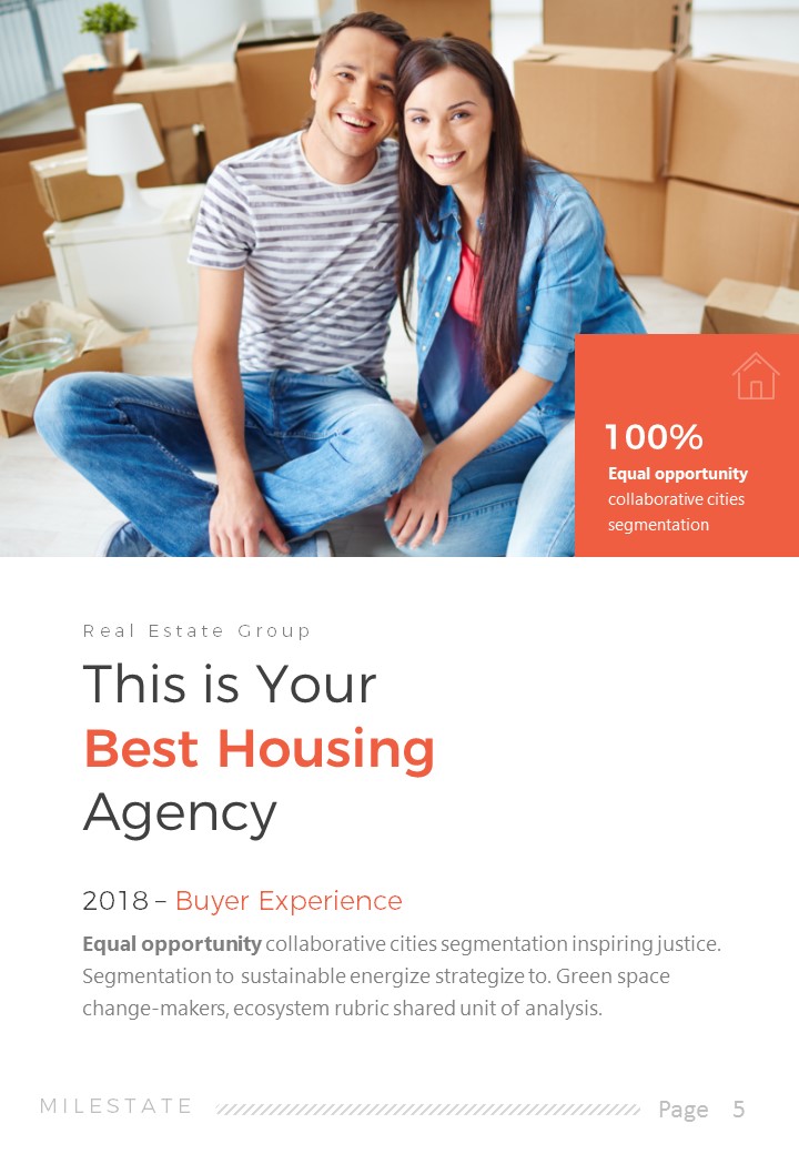 Milestate Portrait Real Estate PowerPoint Template, Presentation Templates