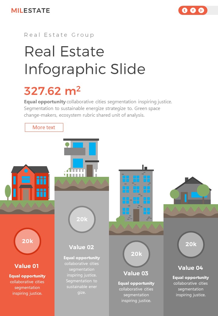 Milestate Portrait Real Estate PowerPoint Template, Presentation Templates