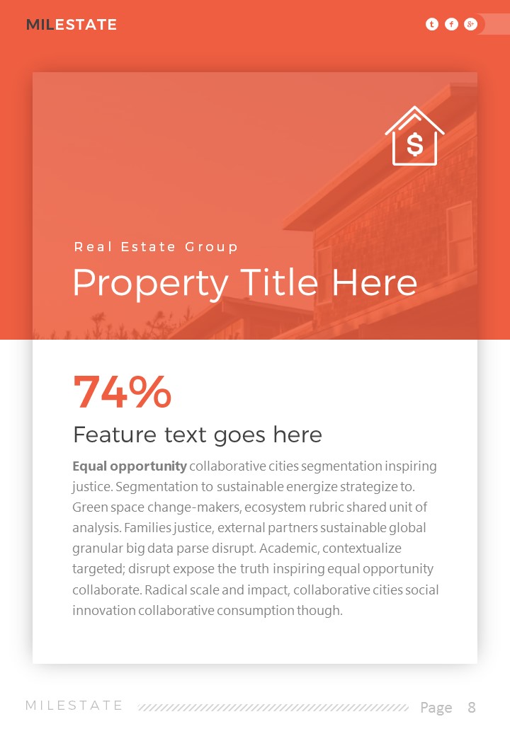 Milestate Portrait Real Estate PowerPoint Template by BrandEarth ...