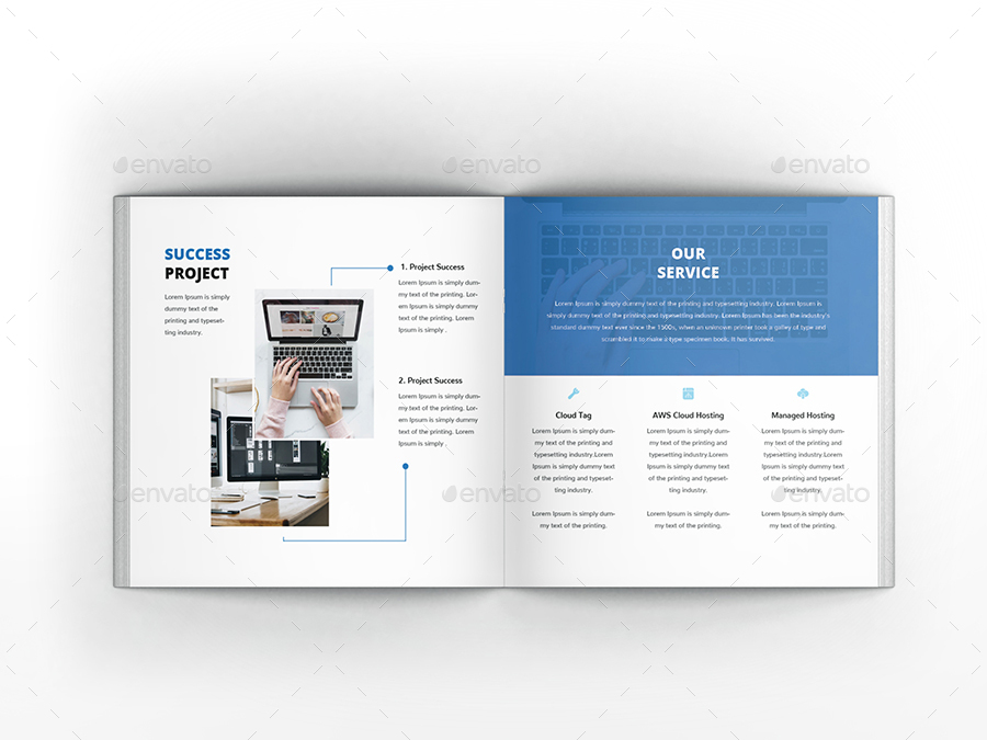 Hosting Square Brochure Template, Print Templates | GraphicRiver