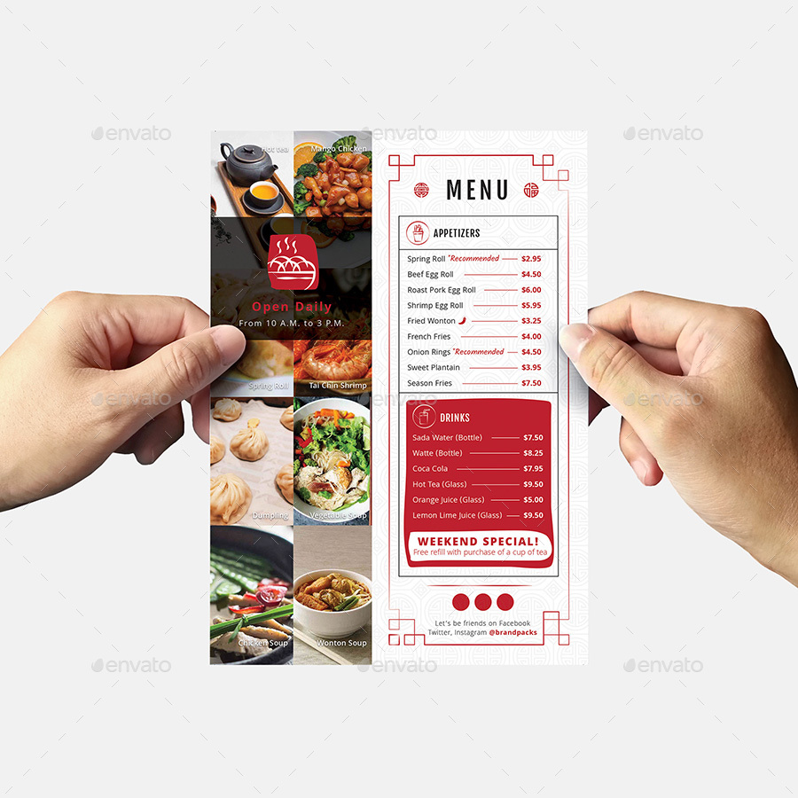 Chinese Menu Flyer, Print Templates | GraphicRiver