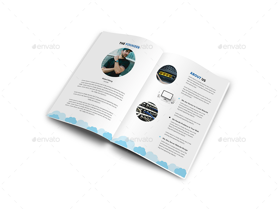 Hosting A4 Brochure Template, Print Templates | GraphicRiver