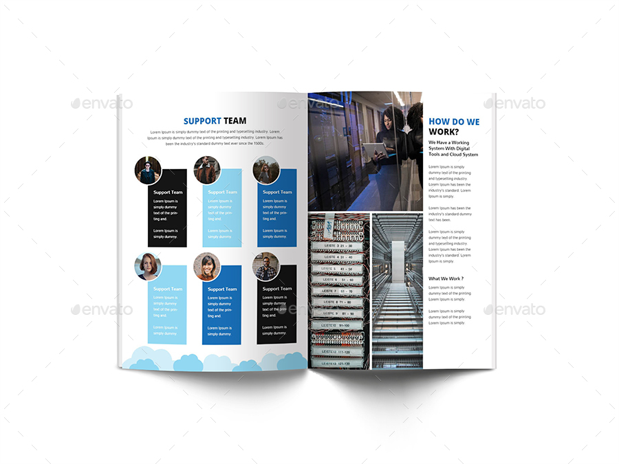 Hosting A4 Brochure Template, Print Templates | GraphicRiver