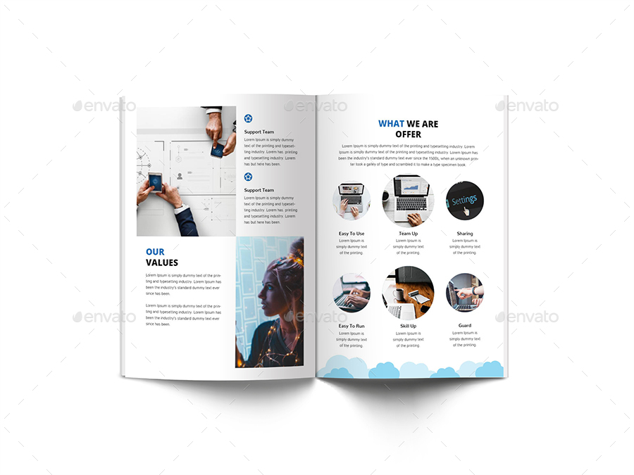 Hosting A4 Brochure Template, Print Templates | GraphicRiver