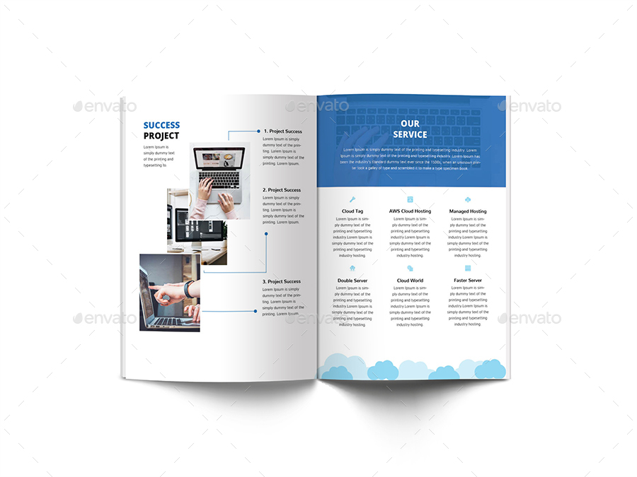 Hosting A4 Brochure Template, Print Templates | GraphicRiver