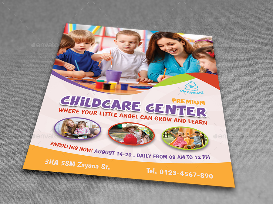 Childcare - Daycare - Children Flyer Template, Print Templates ...