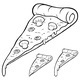 Pizza Slice Line Art, Vectors | GraphicRiver