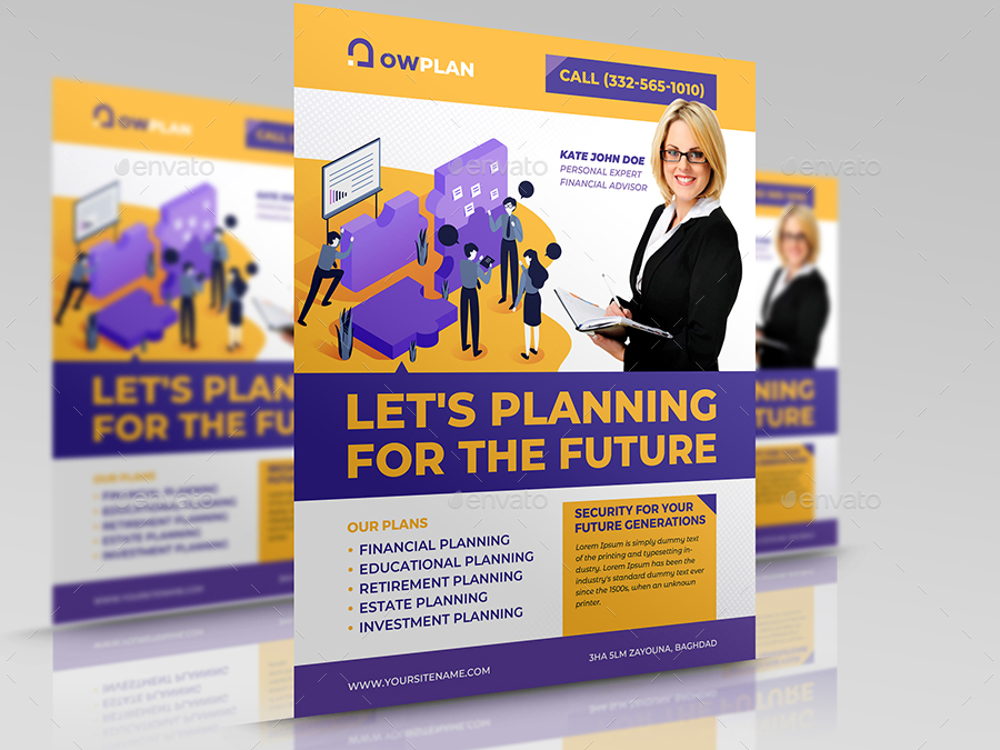 Planning Flyer Template, Print Templates | GraphicRiver