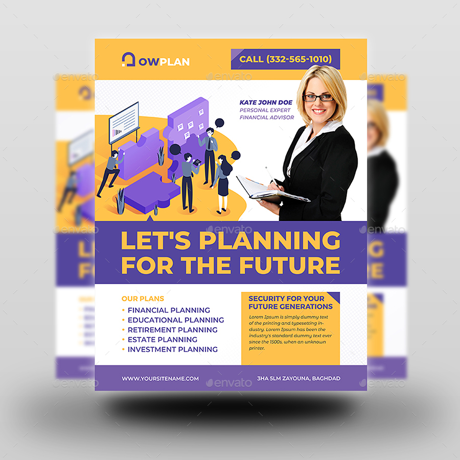 Planning Flyer Template, Print Templates | GraphicRiver