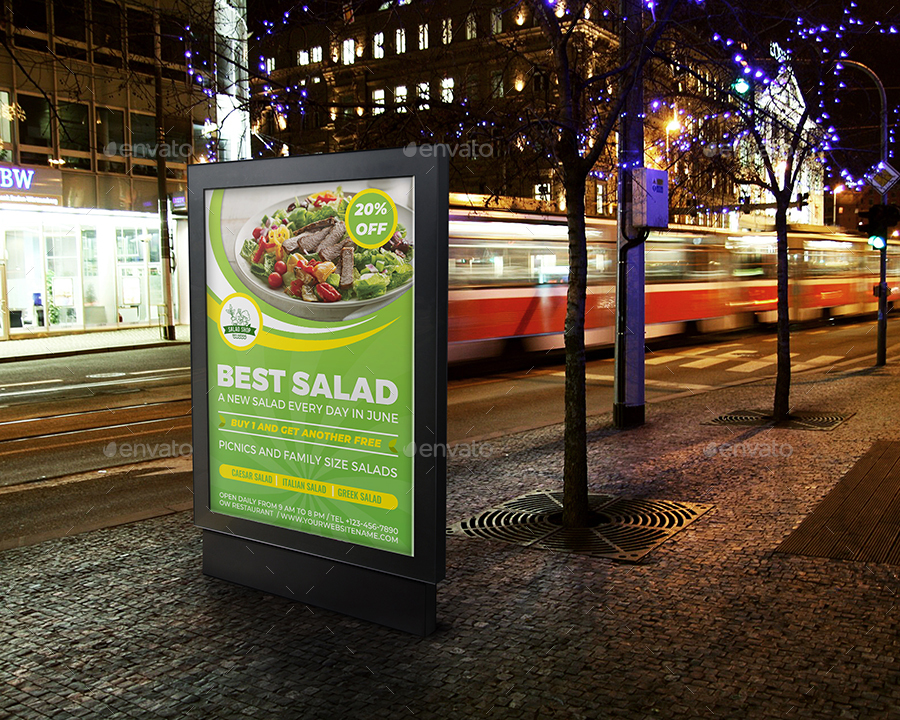 Salad Restaurant Poster Template Vol.2, Print Templates | GraphicRiver