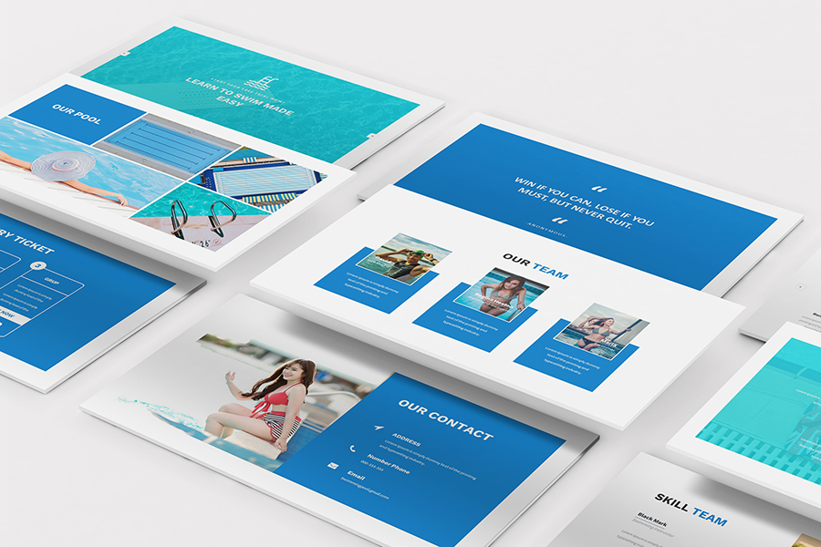 Swimming Powerpoint Presentation Template, Presentation Templates ...