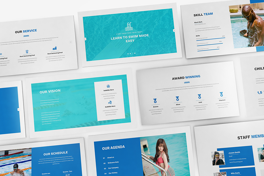 Swimming Powerpoint Presentation Template, Presentation Templates ...