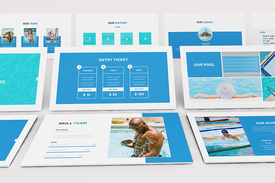 Swimming Powerpoint Presentation Template, Presentation Templates ...